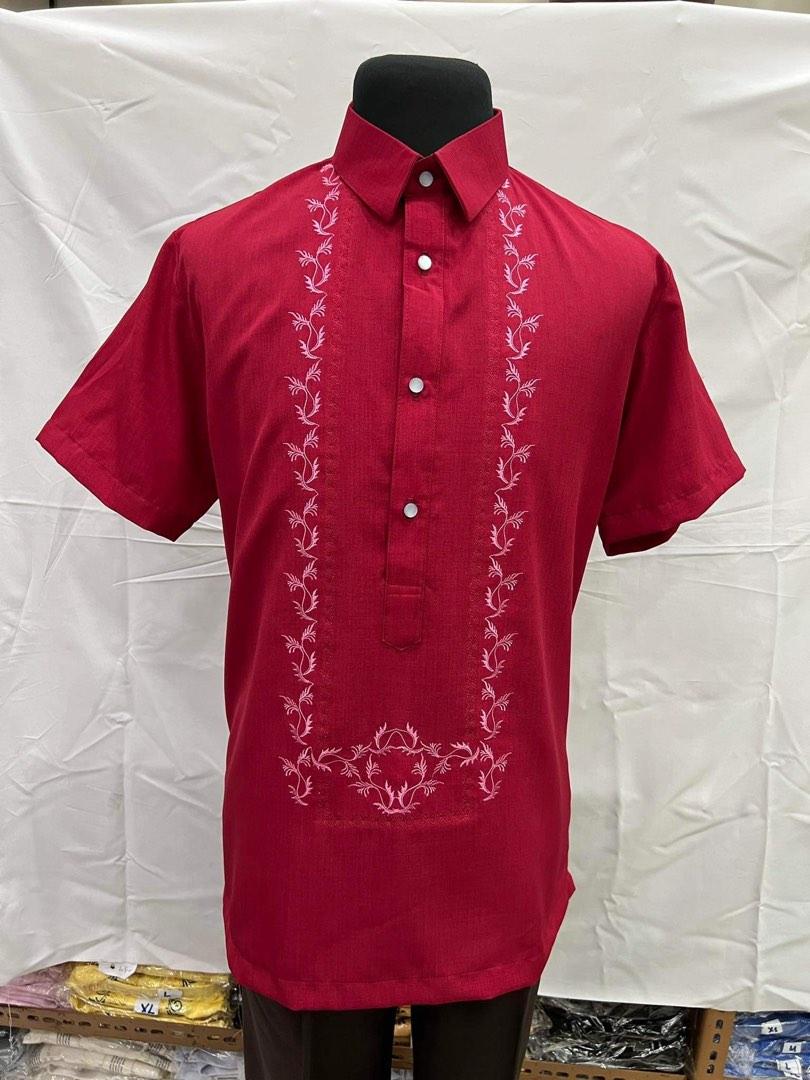 Linen Polo Barong, Men's Fashion, Tops & Sets, Formal Shirts on Carousell