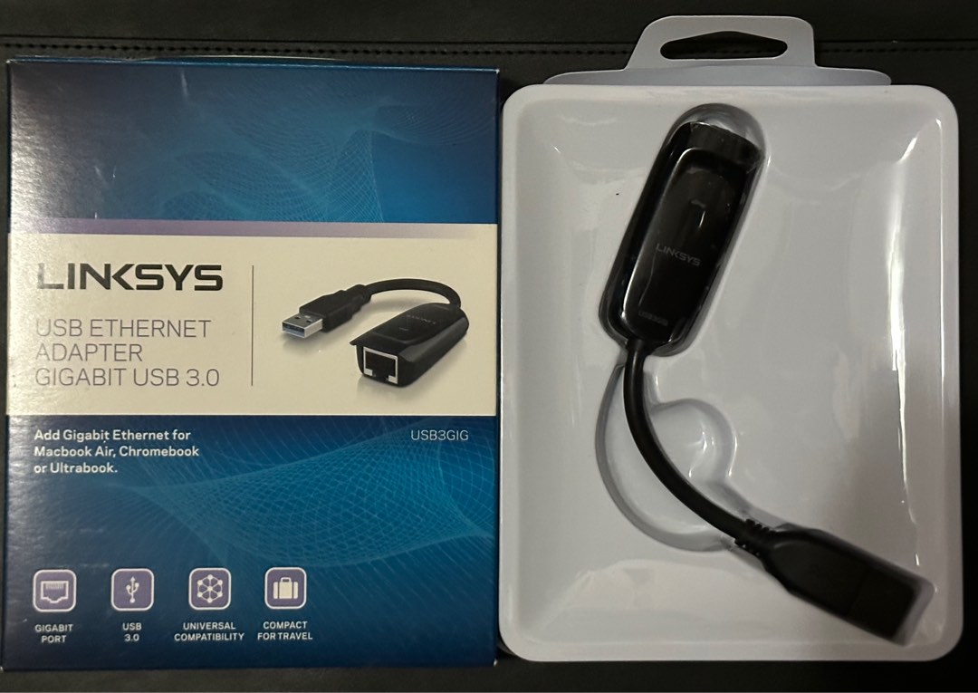 Linksys USB Gigabyte Ethernet Adapter, 電腦＆科技, 電腦周邊及配件, Wifi及上網相關產品 ...