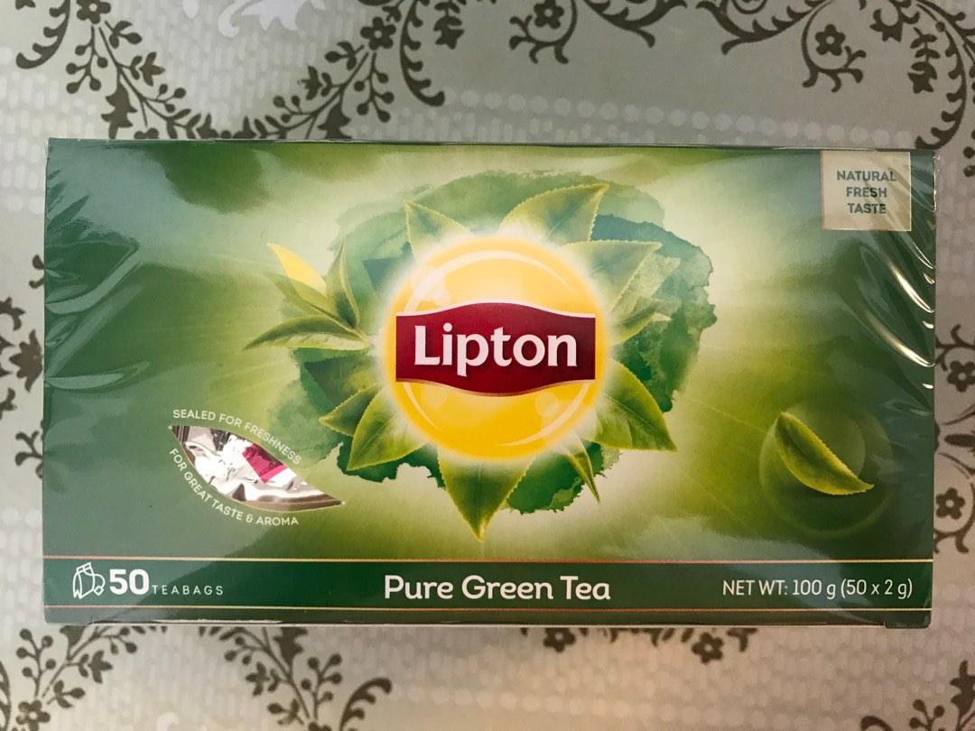 Lipton Pure Green Tea 50 Teabags, Health & Nutrition, Health ...