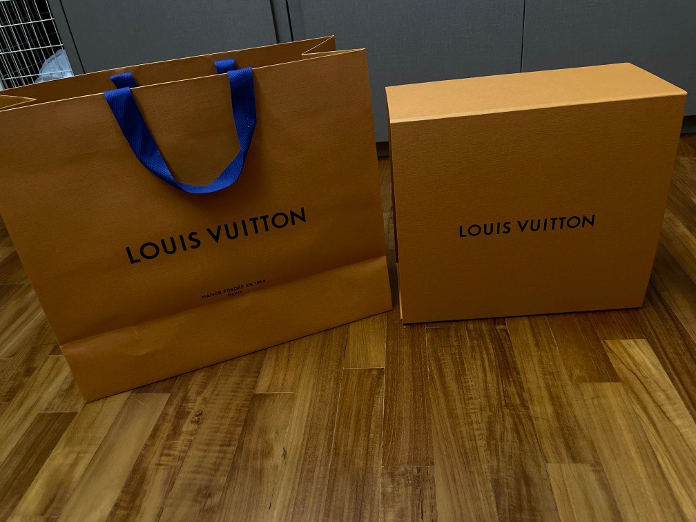 Lv paper bag and box new, Luxury, Bags & Wallets on Carousell