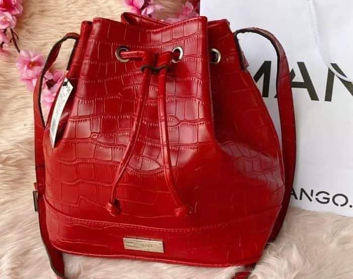 Mango Bucket Bag Red, Women's Fashion, Bags & Wallets, Cross-body Bags ...