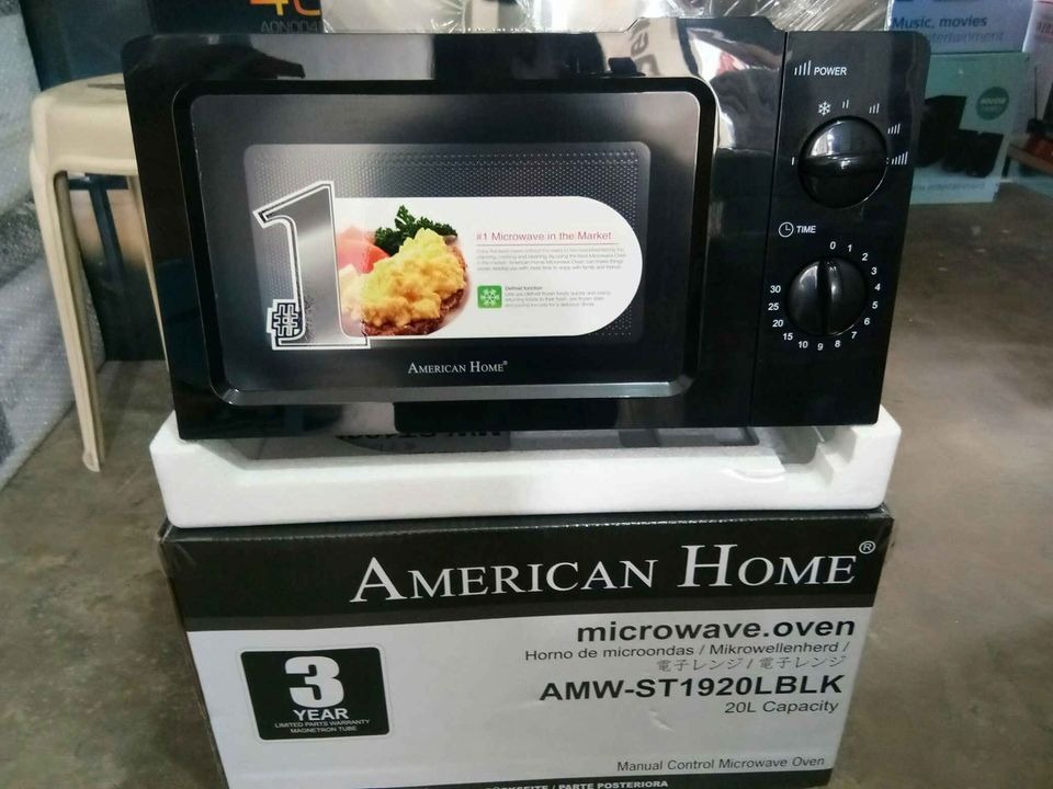 Microwave Oven 20Liters color Black & White (AMERICAN HOME), Furniture ...