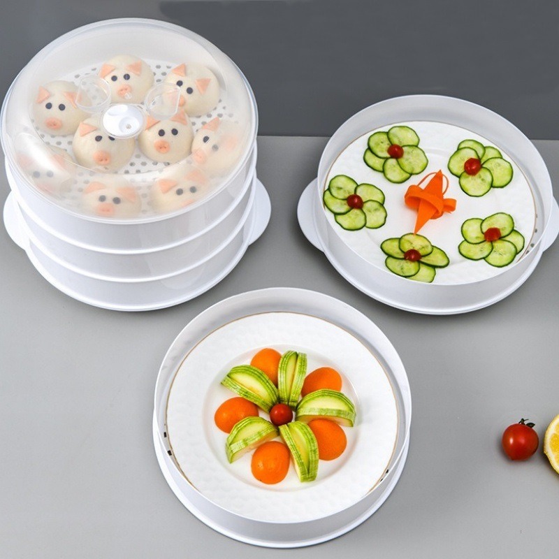 Microwavable Steamer Food Steam Tray Dimsum Steam Pot Food Storage Pot ...