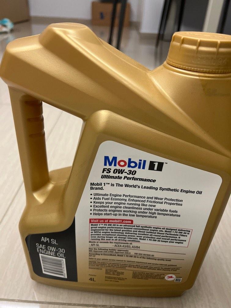 Mobil 1 Gold FS 0W-30 Engine Oil, Car Accessories, Accessories on Carousell