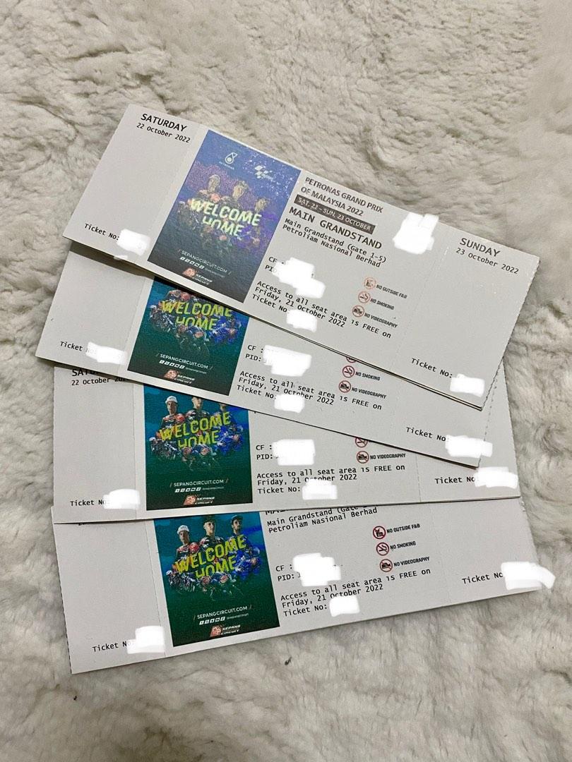 Moto GP 2022 Main Grandstand Ticket, Motorbikes on Carousell