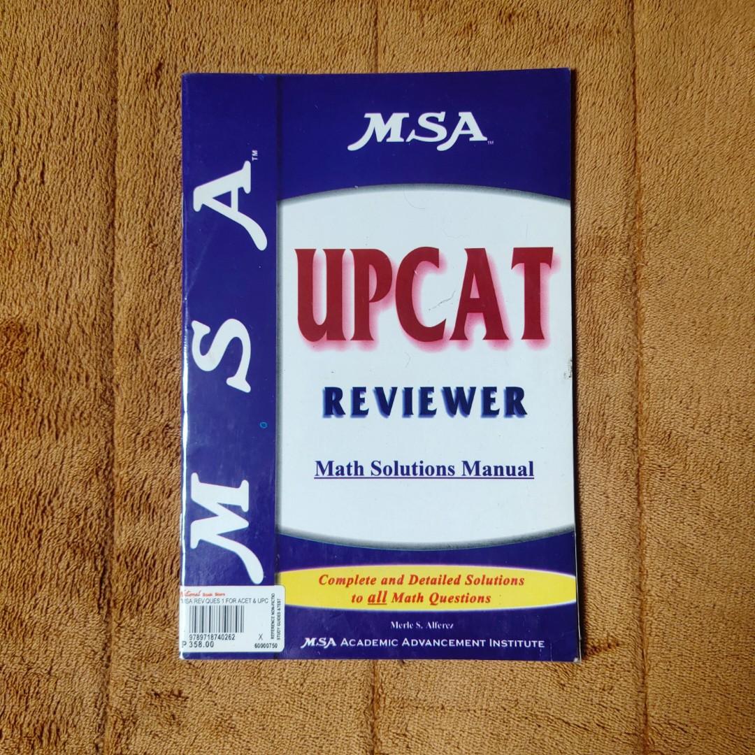 MSA UPCAT Reviewer Set - 2 Books included, Hobbies & Toys, Books ... MSA UPCAT Reviewer Set - 2 Books included, Hobbies & Toys, Books ...