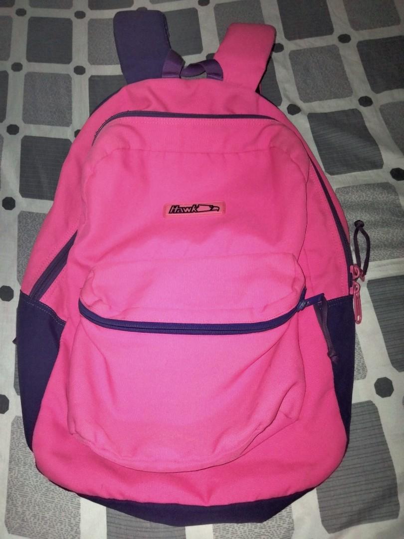 NeonPink/Eggplant Colored Hawk Backpack, Women's Fashion, Bags ...
