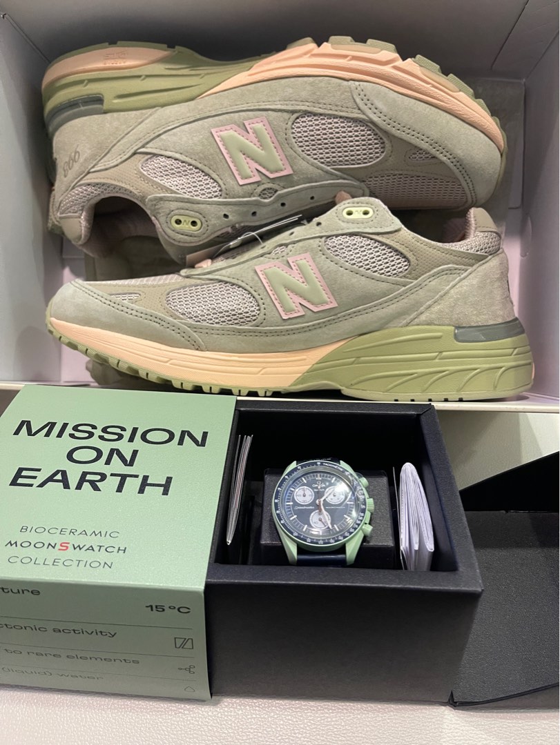 New Balance 993 JFG Sage Color way with Book, Men's Fashion, Footwear ...