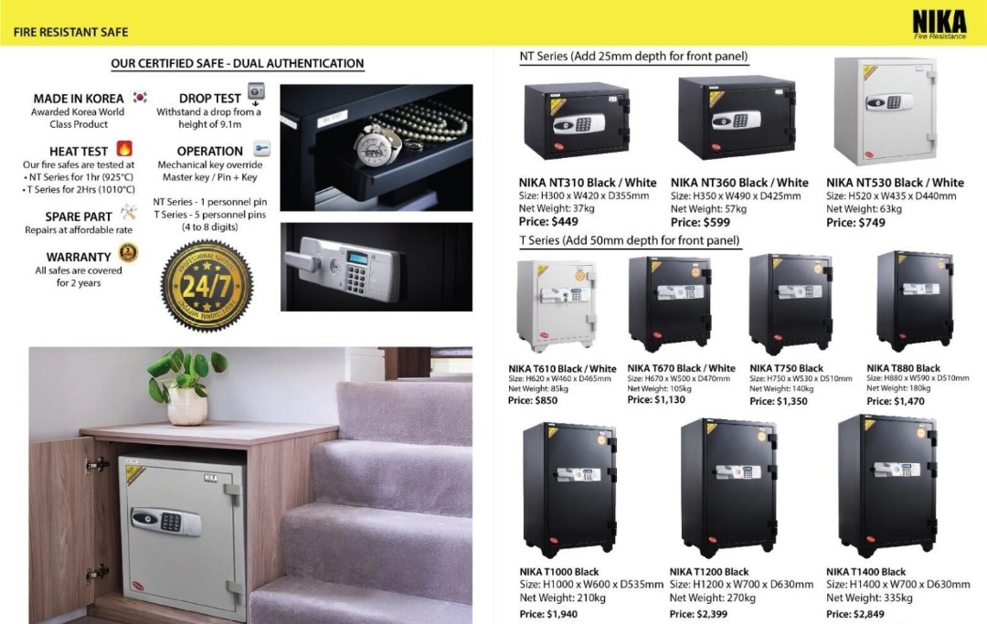 Nika fire resistant series safe box(READY STOCK), Furniture & Home ...