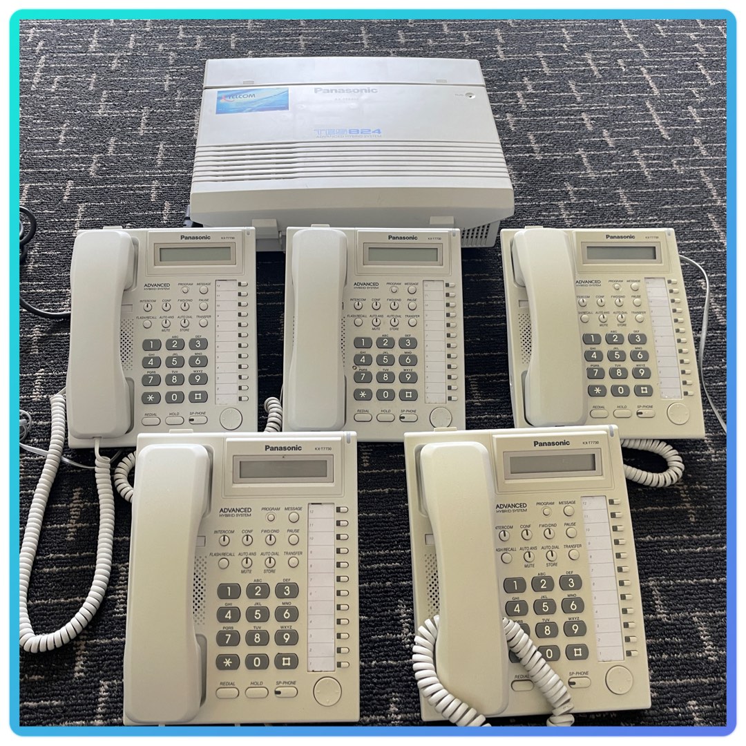 Office Telephone system with the 5 extension phone set, Computers ...