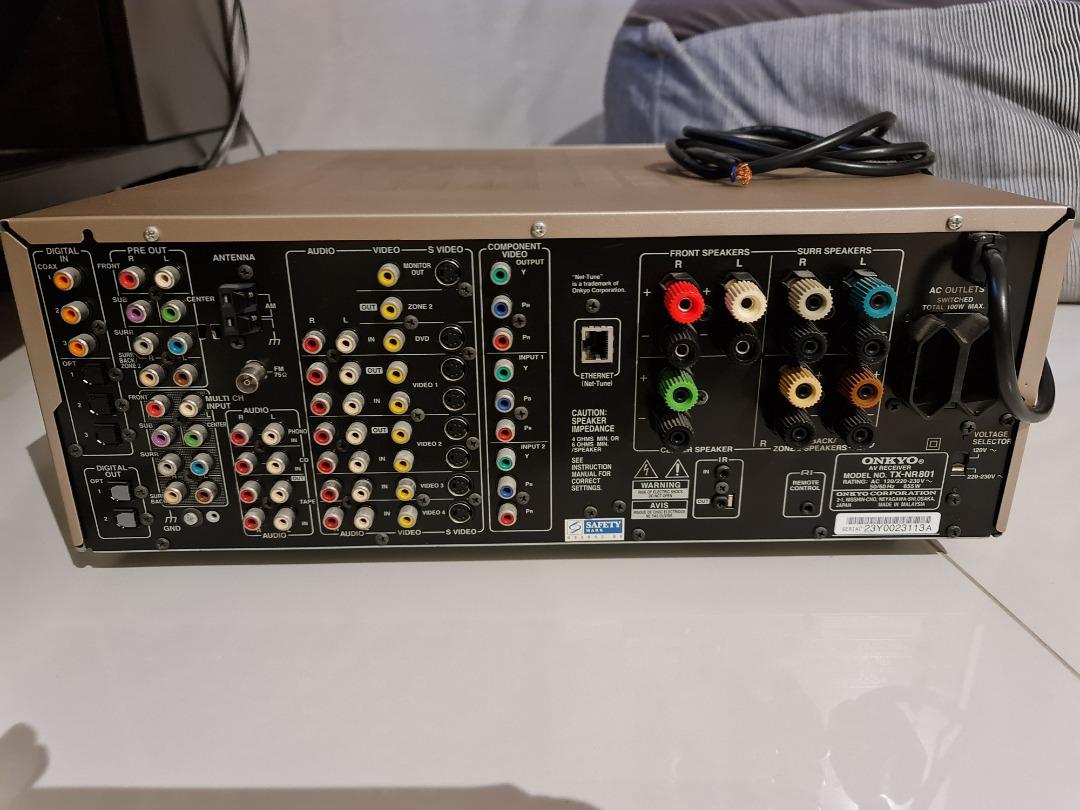 Onkyo TX-NR801 AV receiver, TV & Home Appliances, TV & Entertainment ...