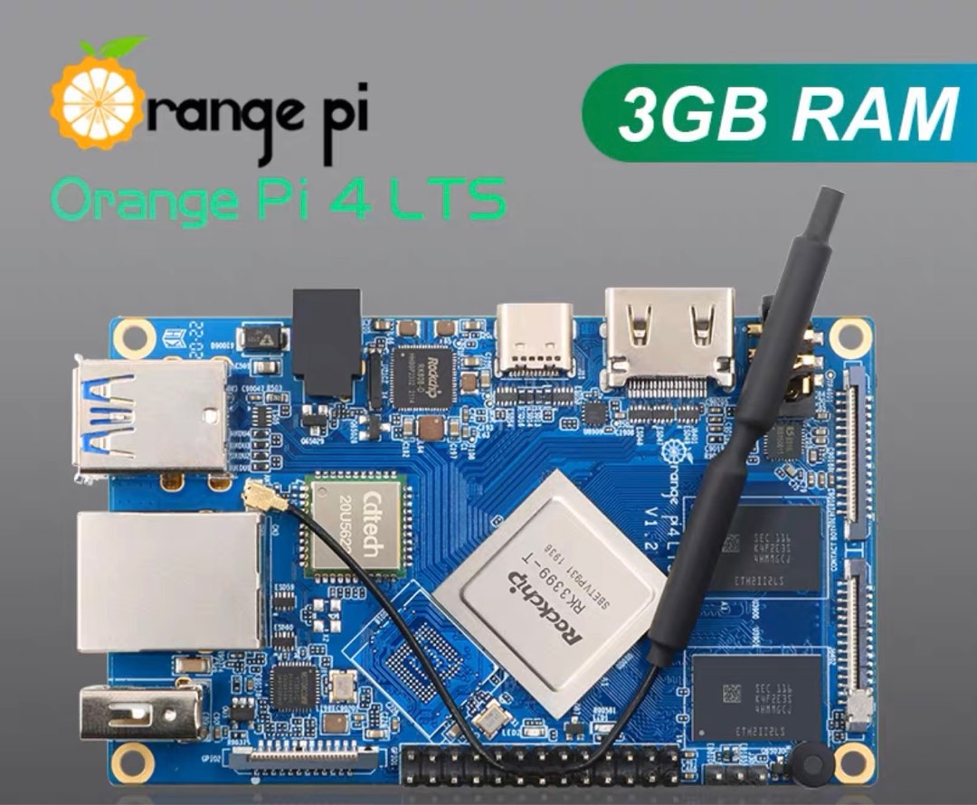 Orange Pi 4 LTS 3GB Ram + Bluetooth 5.0 + WIFI + Full Size HDMI + 6 ...