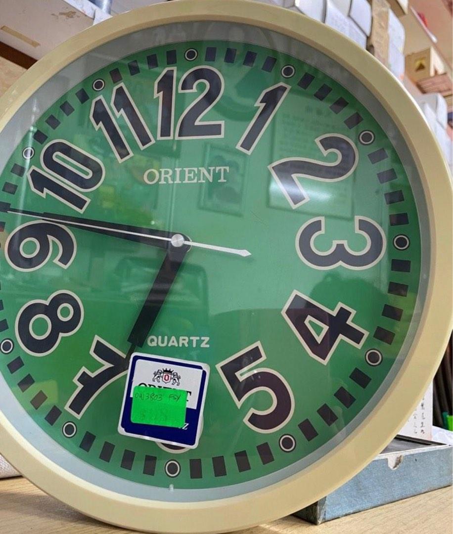 ORIENT Wall Clock Smooth movement - no ticking sound, Furniture & Home ...
