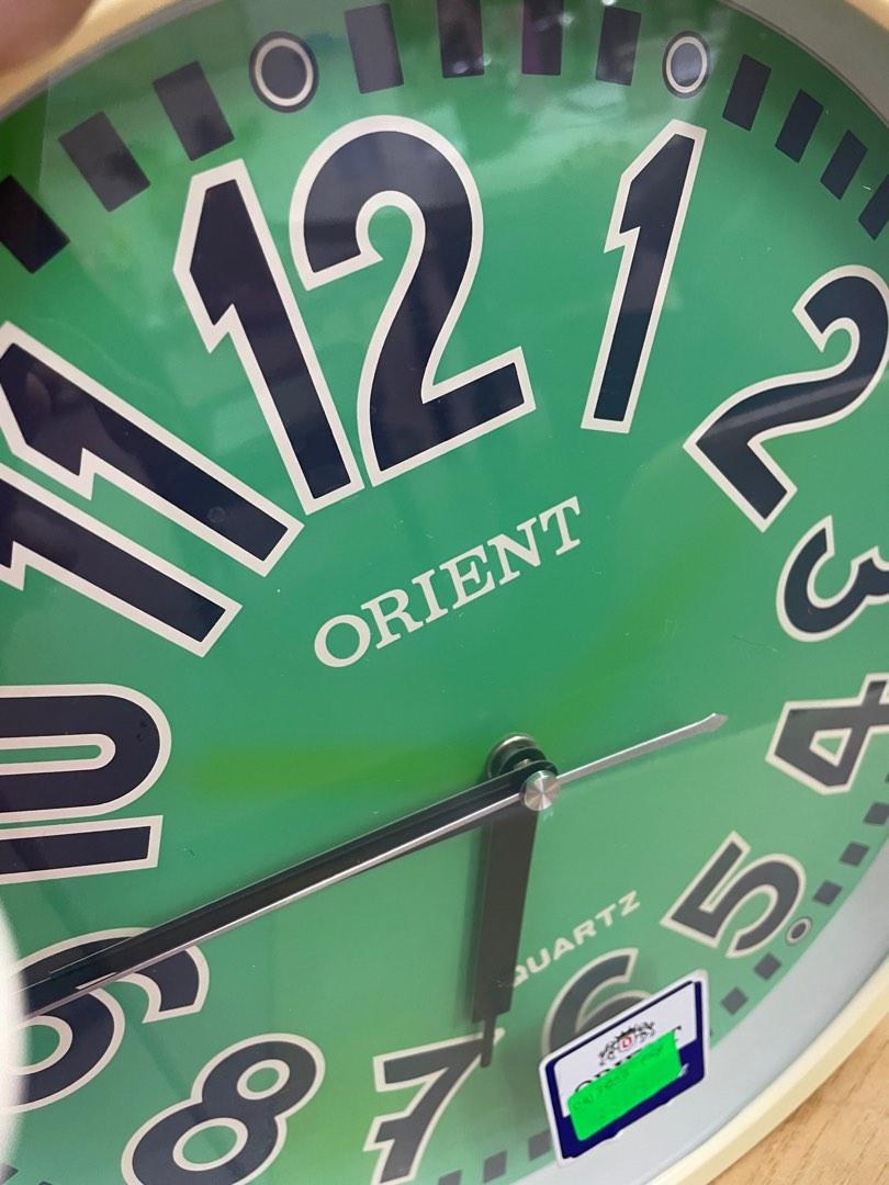 ORIENT Wall Clock Smooth movement - no ticking sound, Furniture & Home ...