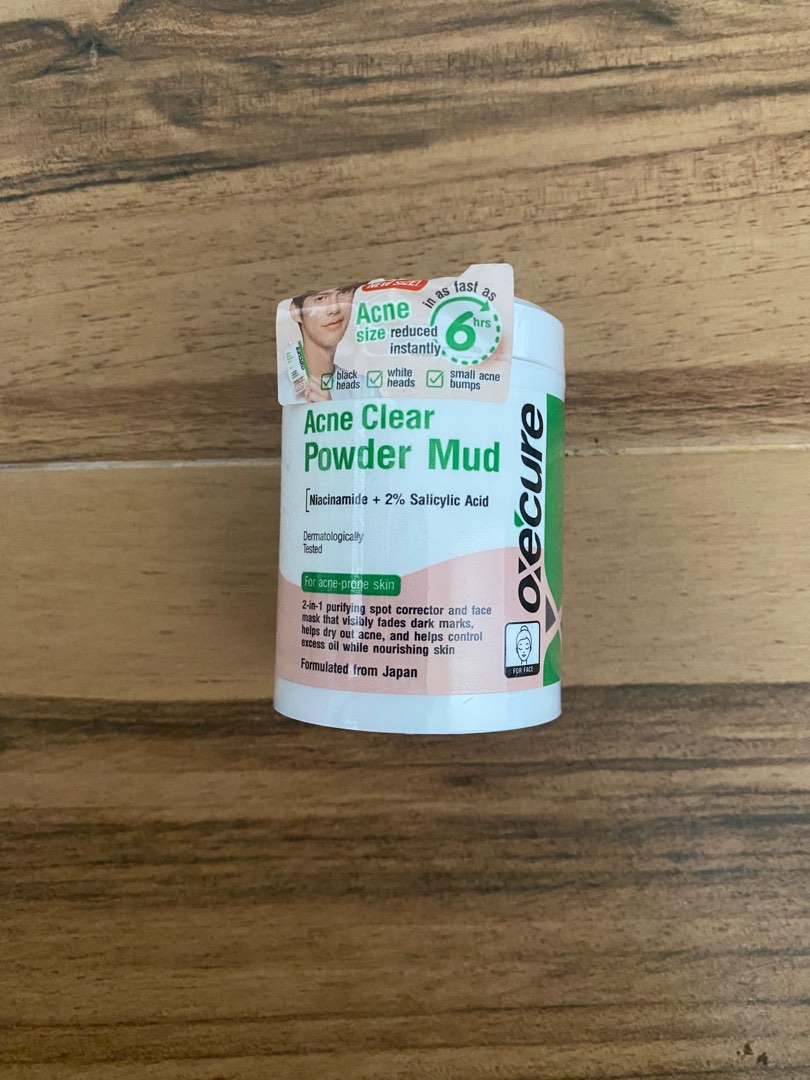 Oxecure Acne Clear Powder Mud 50g, Beauty & Personal Care, Face, Face ...