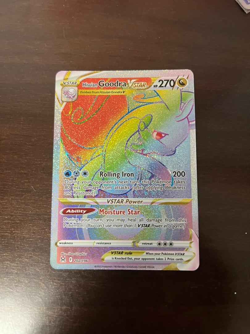 Pokémon Lost Origin Rainbow Hyper Hisuian Goodra V Star Ultra Rare Card ...