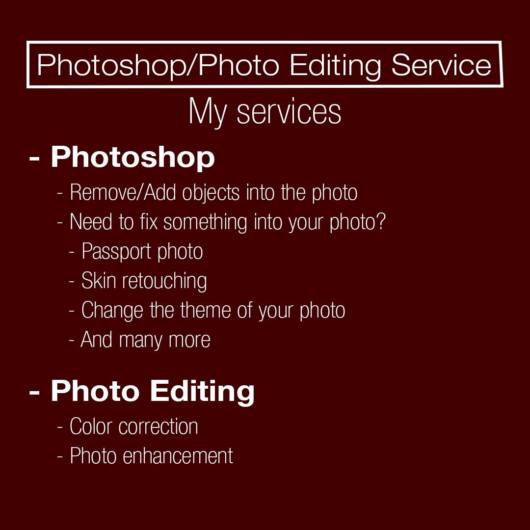 Professional Photoshop/Photo Editing/Designing( advertisment, posters ...