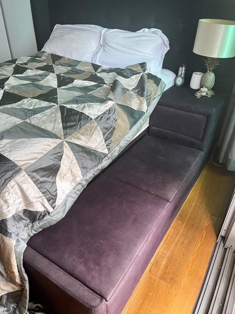 Queen Size Storage Bed, Furniture & Home Living, Furniture, Bed Frames ...
