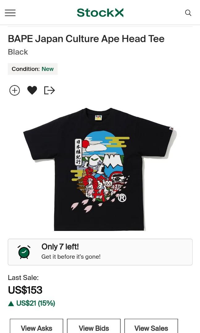 RARE Bape Japan Culture tee, Men's Fashion, Tops & Sets, Tshirts & Polo ...