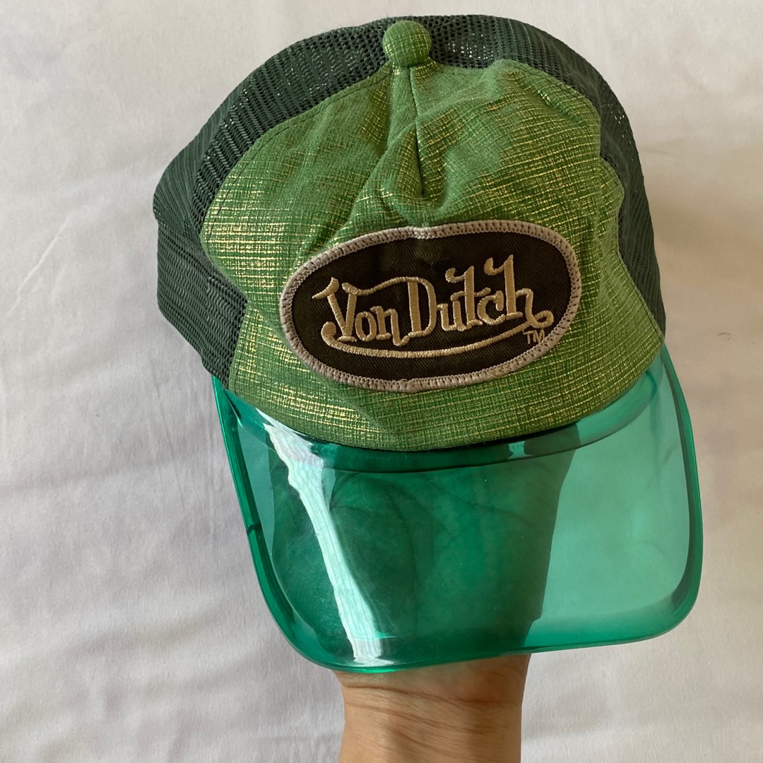 Rare von dutch green trucker see through visor, Men's Fashion, Watches ...