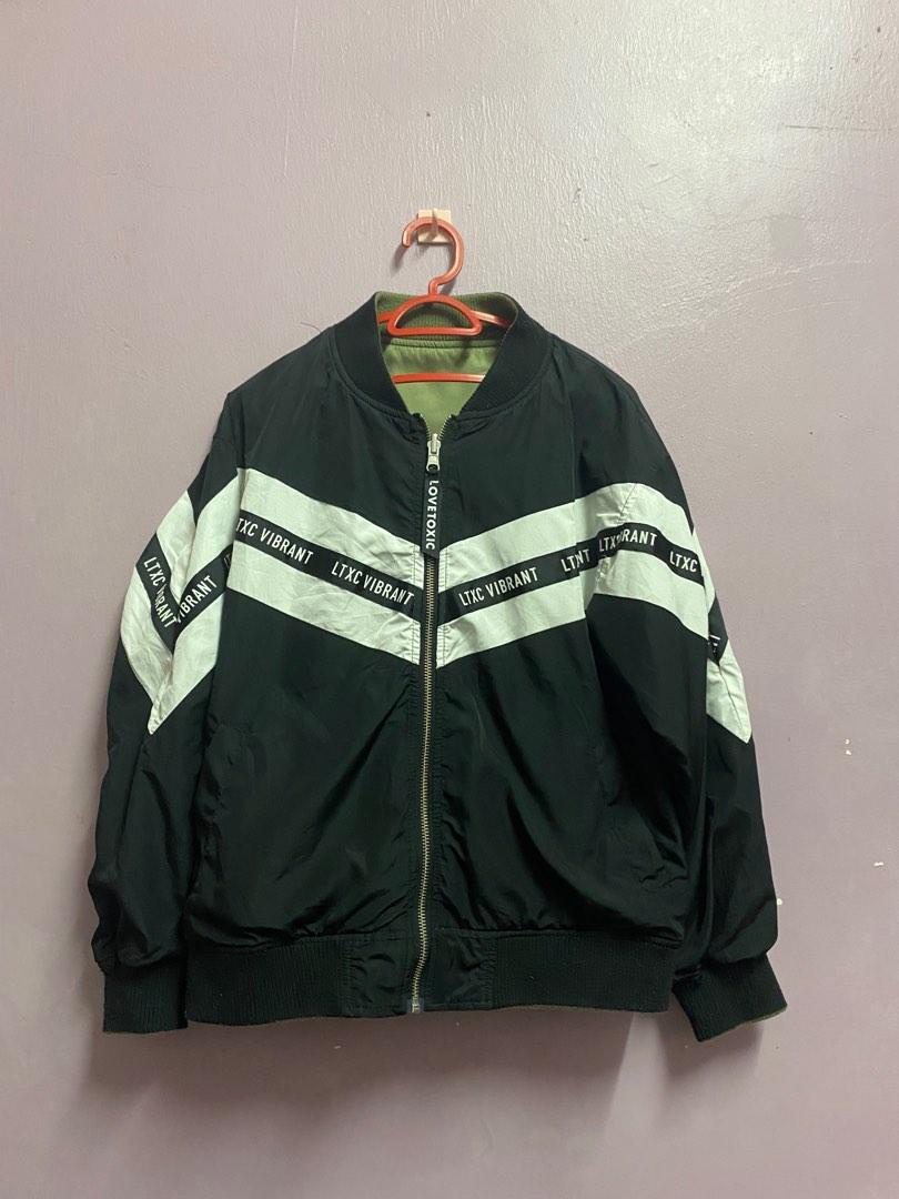 REVERSIBLE BOMBER JACKET LOVE TOXIC, Women's Fashion, Coats, Jackets ...