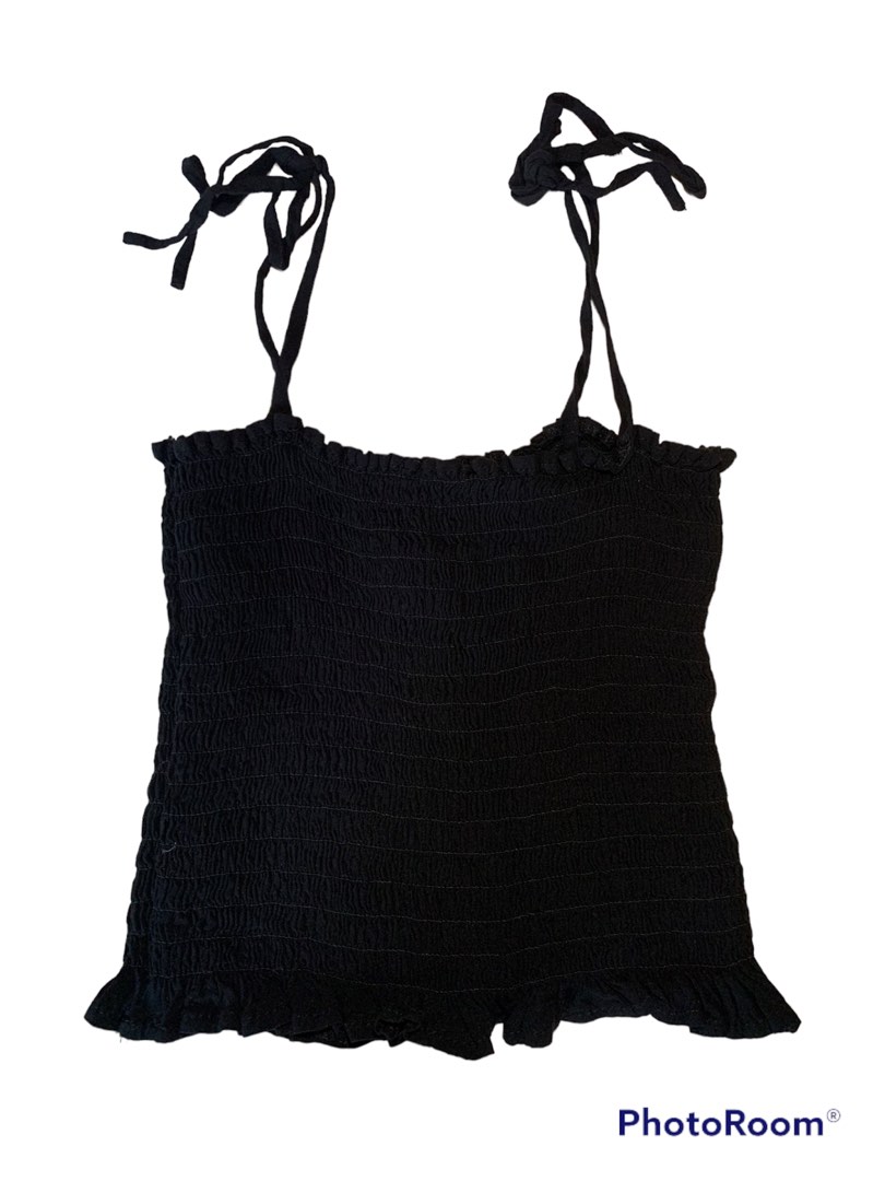 Rib knit String Top, Women's Fashion, Tops, Sleeveless on Carousell