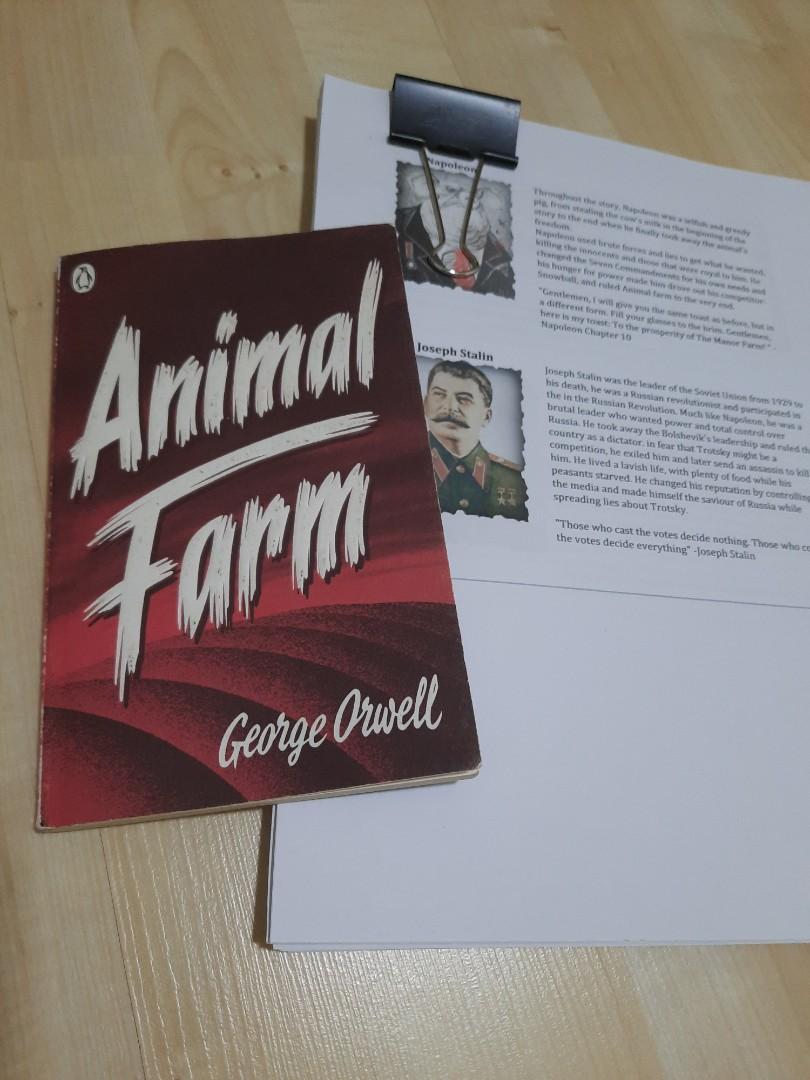 Secondary English Literature Animal Farm (book + printed pages of ...
