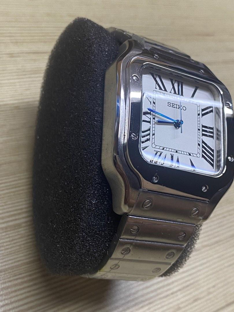Seiko Cartier Santos (MOD/Customized), Men's Fashion, Watches ...