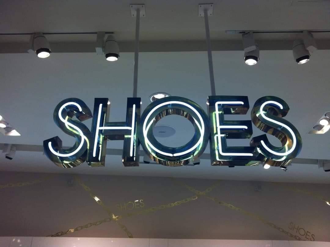 Signage acrylic stainless Build-up brass, Furniture & Home Living ...