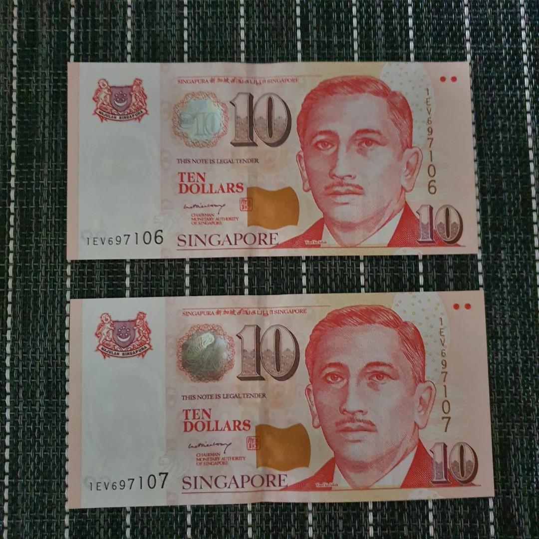 Singapore Portrait Series $10 Paper Note, Hobbies & Toys, Memorabilia ...