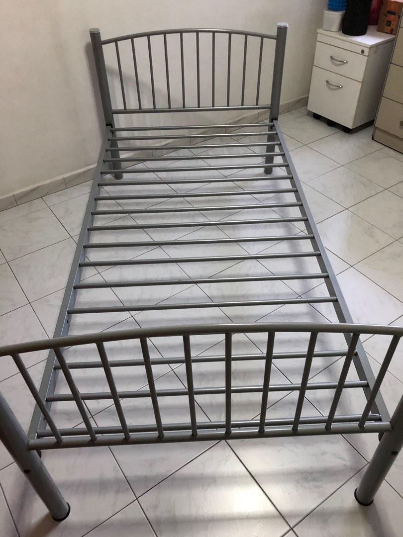 Single Metal Bed Frame, Furniture & Home Living, Bedding & Towels on ...