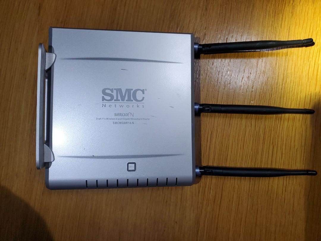 SMC 4 port wireless Draft11n Gigabit Broadband Router, 電腦＆科技, 電腦周邊及配件 ...