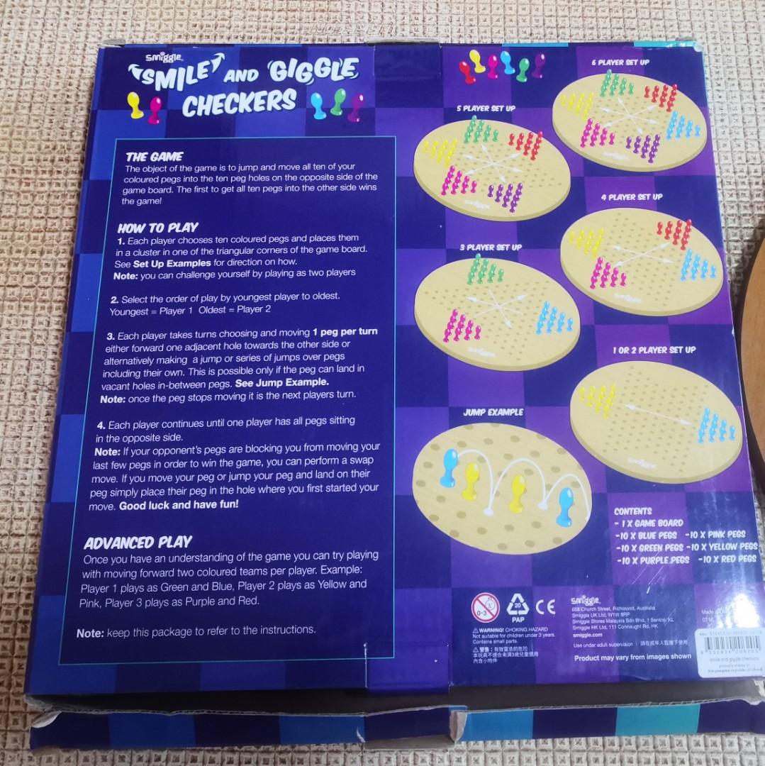 Smiggle smile and giggle checkers, Hobbies & Toys, Toys & Games on ...