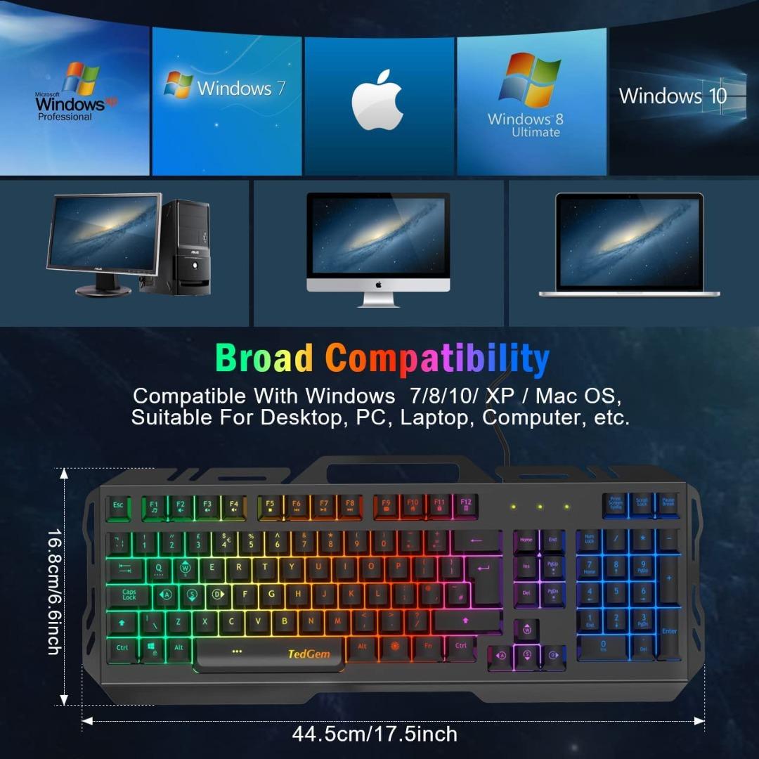 Special Sale Gaming Keyboard Tedgem Ce0141 Gaming Keyboards Usb Wired Keyboard Led Backlit