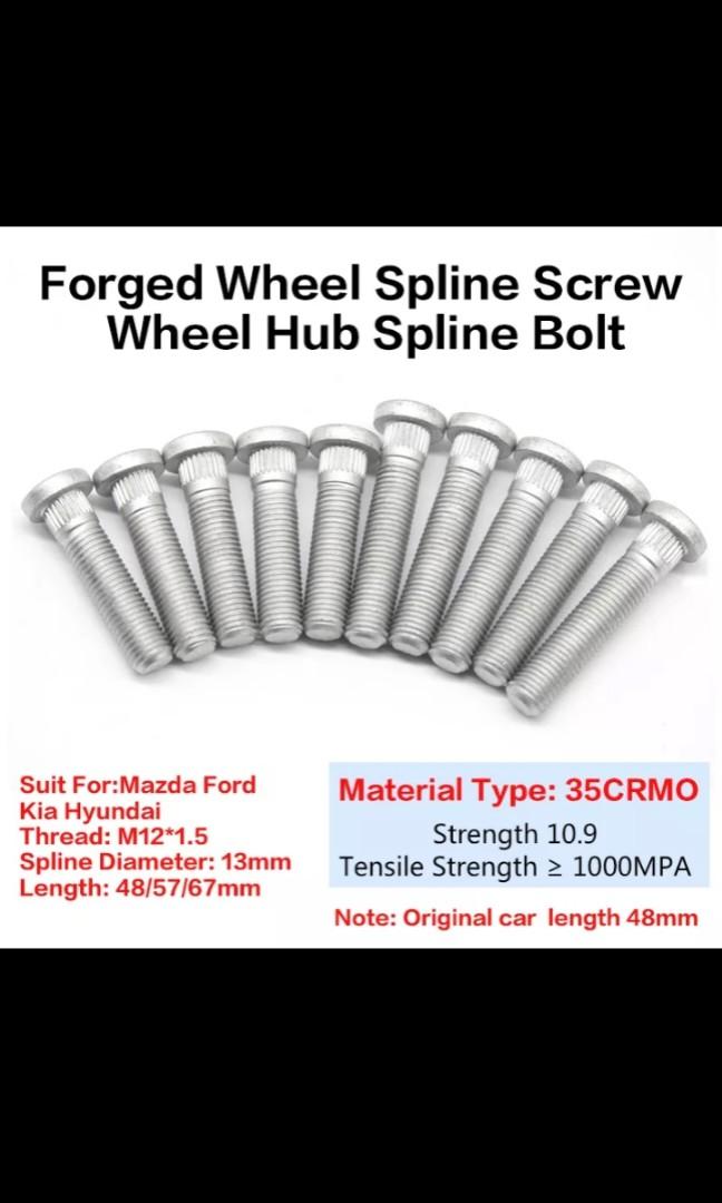 Spline screw wheel hub spline bolt, Car Accessories, Accessories on ...