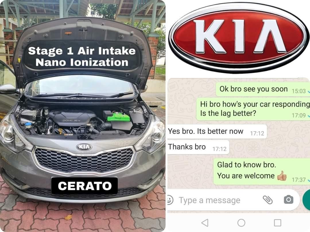 Stage 1 Air Intake Nano Ionization Installation, Car Accessories ...