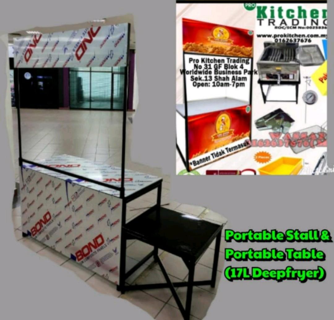 Stall Portable Mudah Lipat Ayam Gunting Stall Burger, TV & Home ...