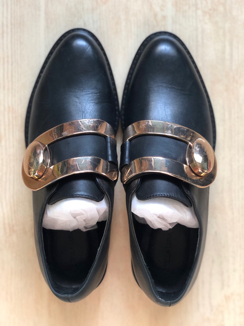 STELLA LUNA Turnlock Monk Strap Leather Shoes, Women's Fashion ...