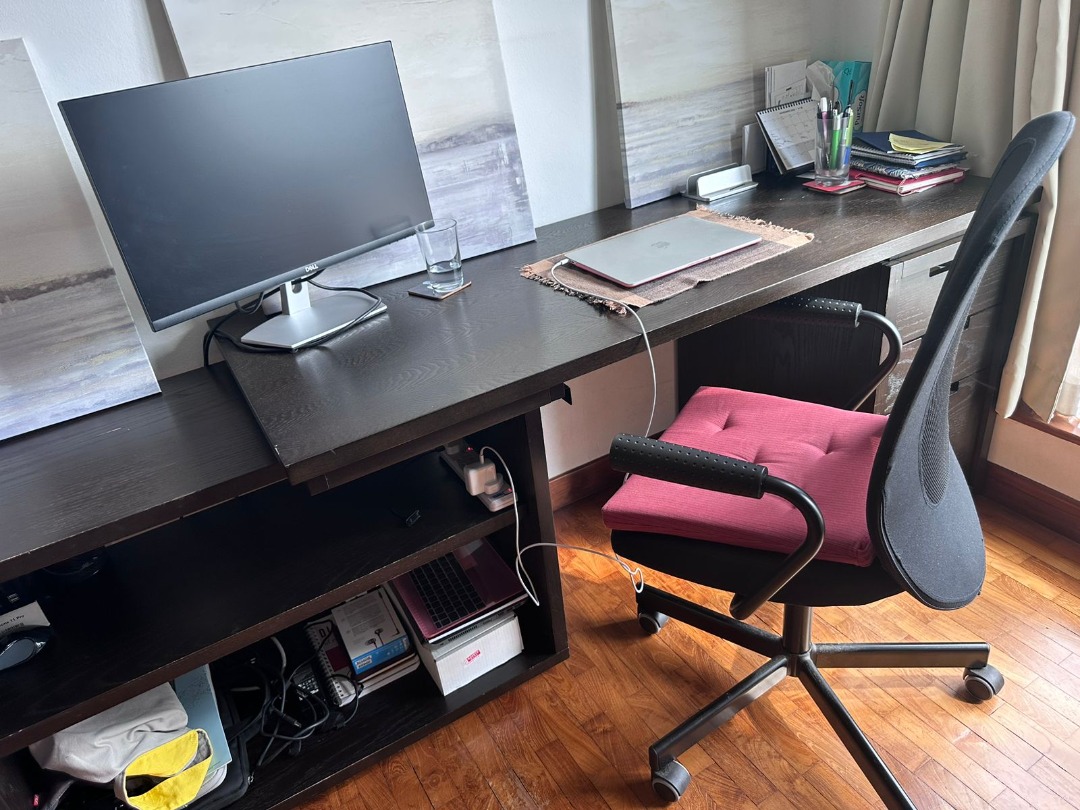 Study Desk with drawers and extension, Furniture & Home Living ...