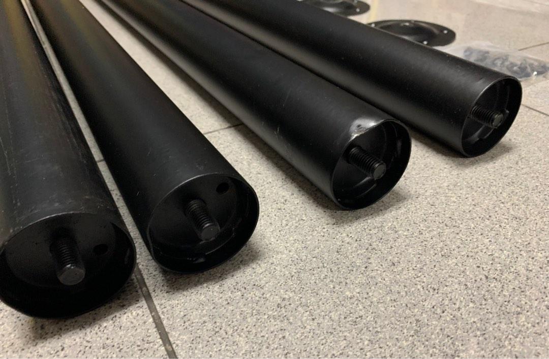 Metal Office Table Legs Replacement, Desk Legs, 4-piece Set, Black ...