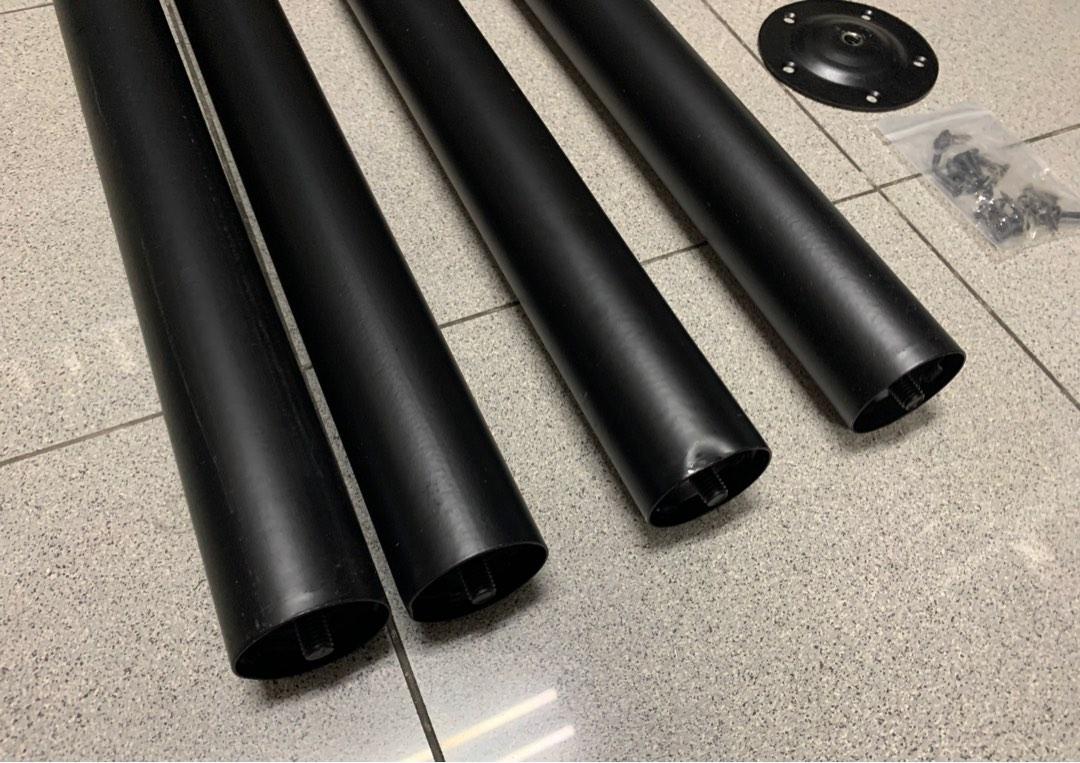 Metal Office Table Legs Replacement, Desk Legs, 4-piece Set, Black ...