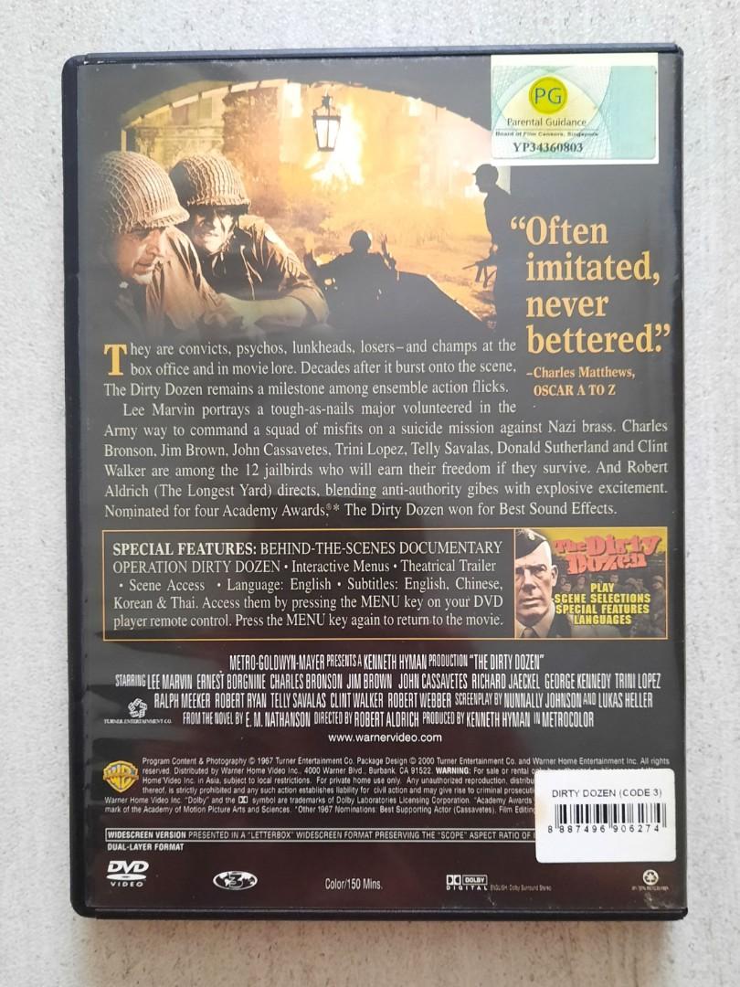 The Dirty Dozen (1967) DVD, Hobbies & Toys, Music & Media, CDs & DVDs on Carousell