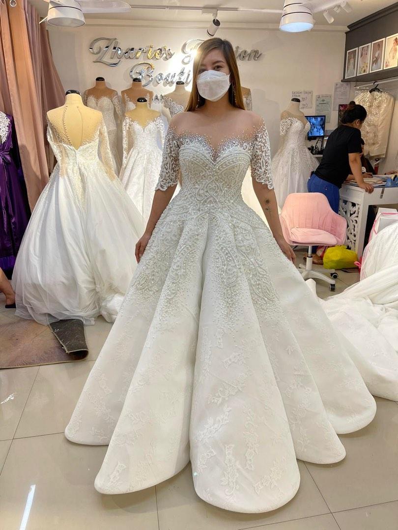 Umbrella Cut Wedding Gown - Zharie's Chevana Code, Women's Fashion ...