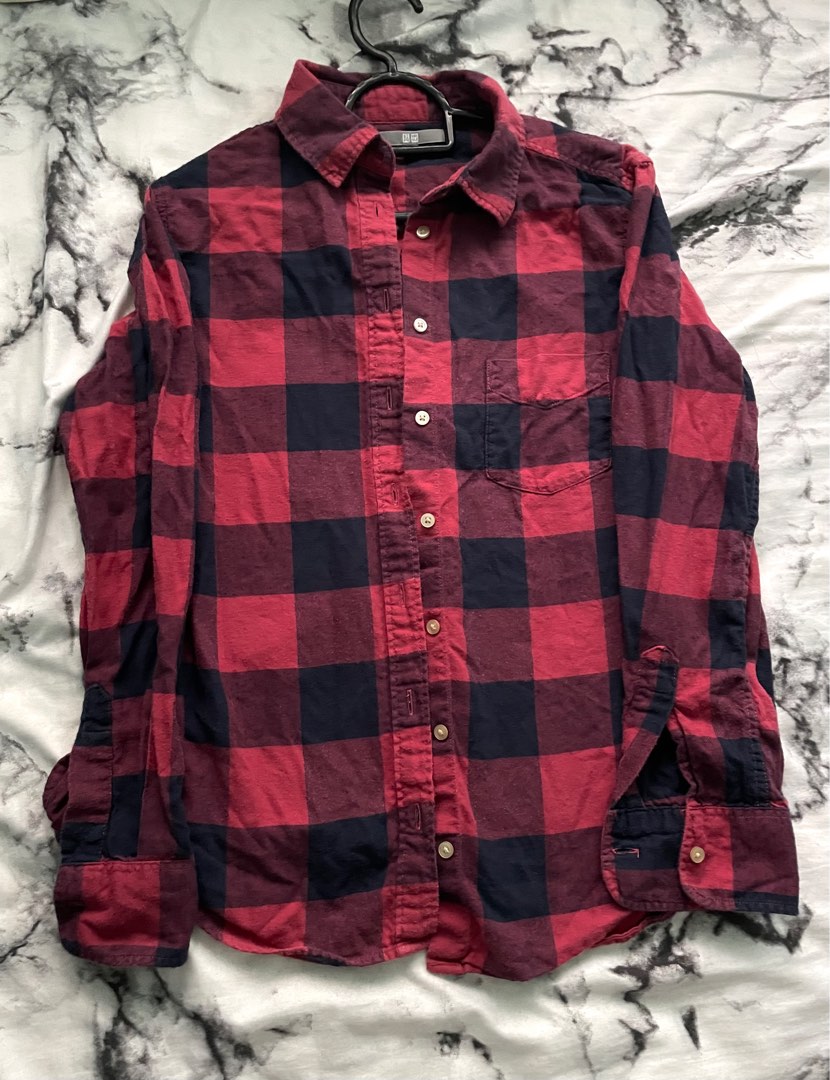 Uniqlo Flannel Shirt, Women's Fashion, Tops, Longsleeves on Carousell