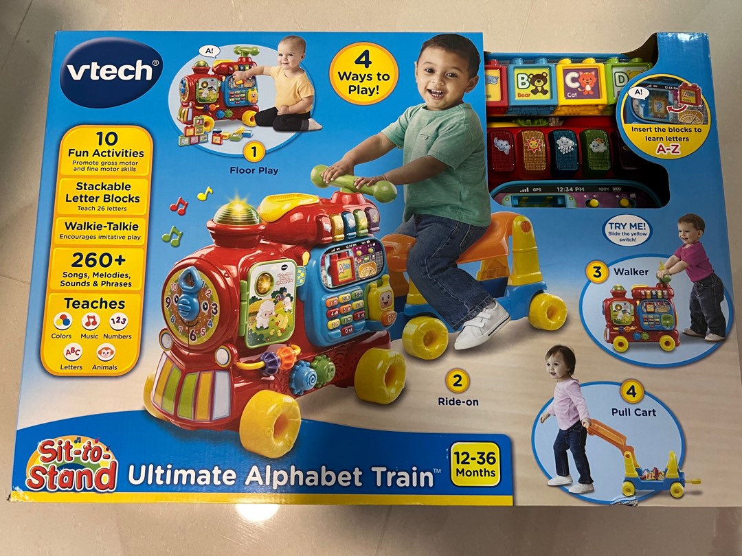 Vtech sit n stand alphabet train, Hobbies & Toys, Toys & Games on Carousell
