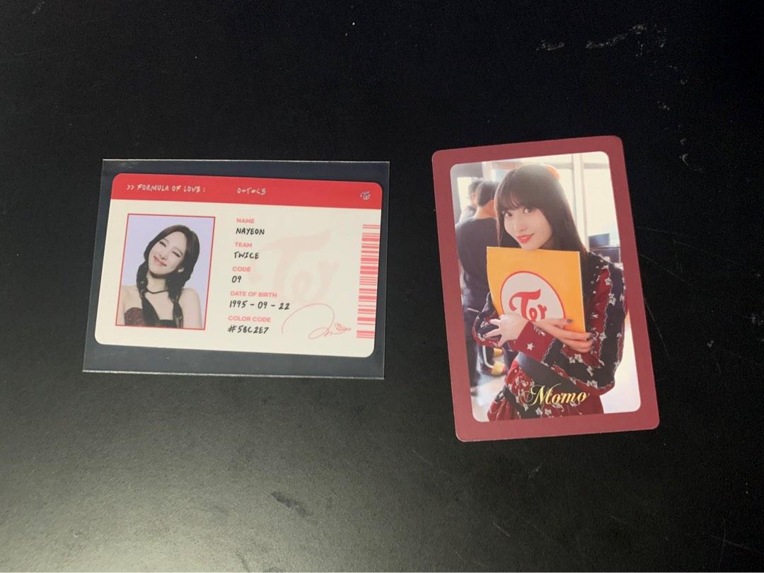 WTS twice nayeon id card with momo pc , Hobbies & Toys, Memorabilia ...