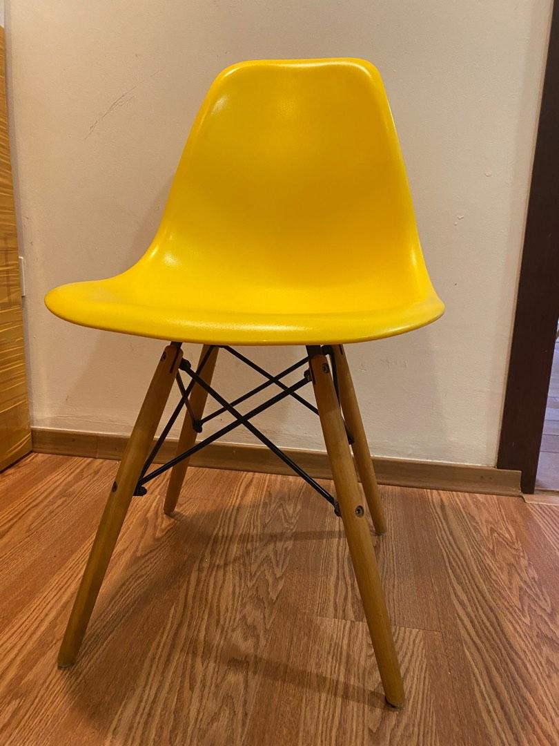 Yellow Eames Chair (Replica), Furniture & Home Living, Furniture ...
