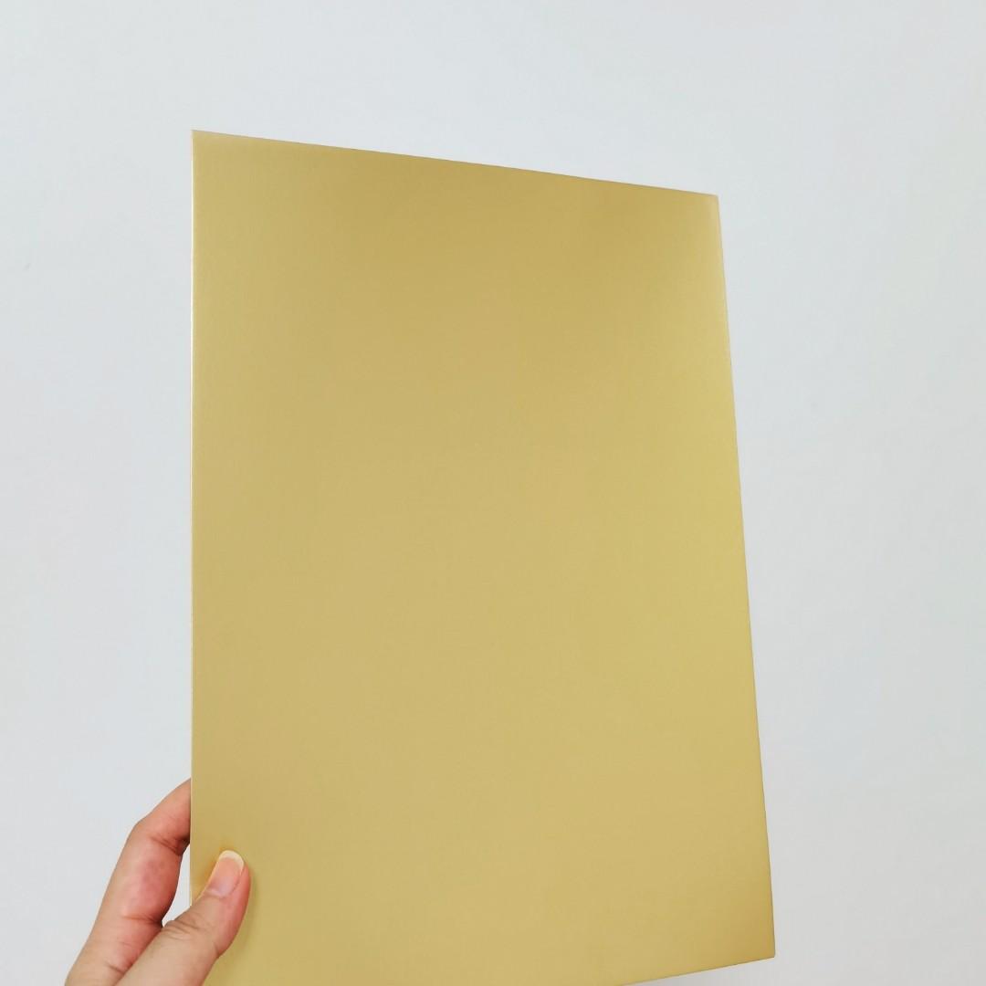 10 pcs Set. 240gsm Glossy Rose Gold A4 Size Thick Cardstock Metallic ...