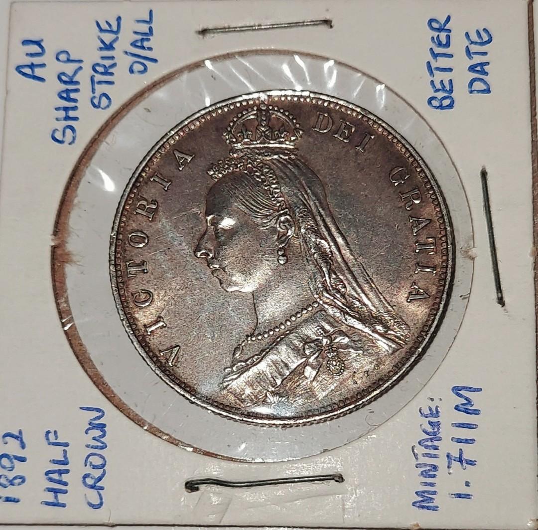 1892 Great Britain Half Crown in AU condition, Hobbies & Toys ...