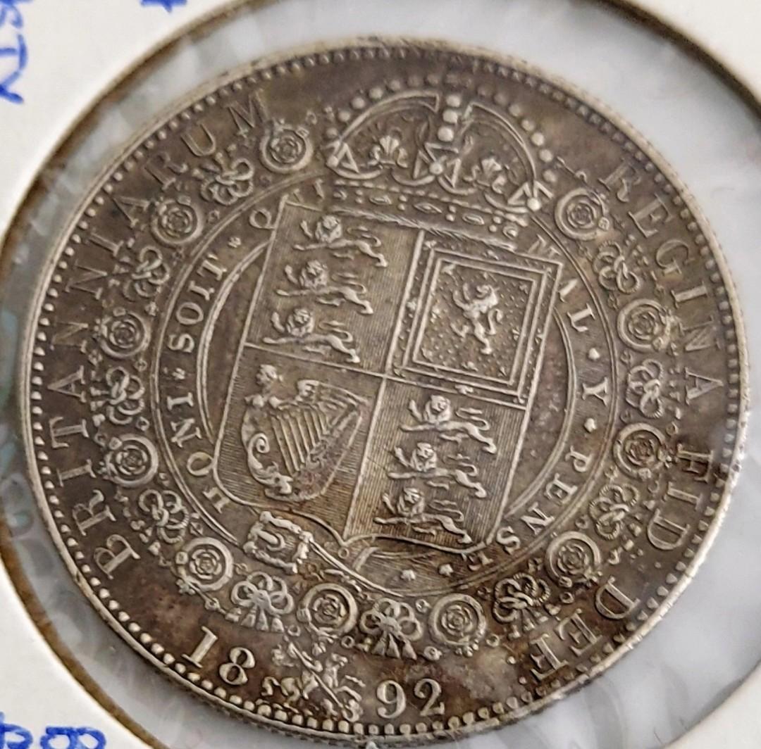 1892 Great Britain Half Crown in AU condition, Hobbies & Toys ...
